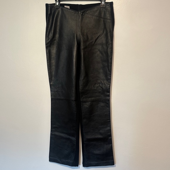 Cache | Pants & Jumpsuits | Cache Vintage Black Leather Pants | Poshmark